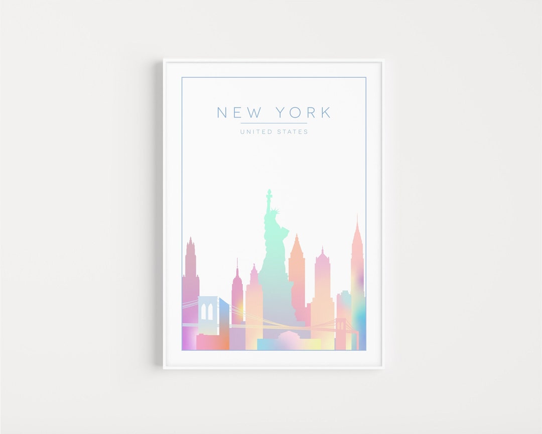 New York Print, New York Poster, Landscape Print, New York, Printable ...