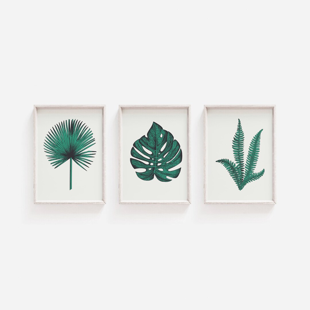 Art Prints, Green Printables, Wall Art Print, Set of Prints, Green Wall ...