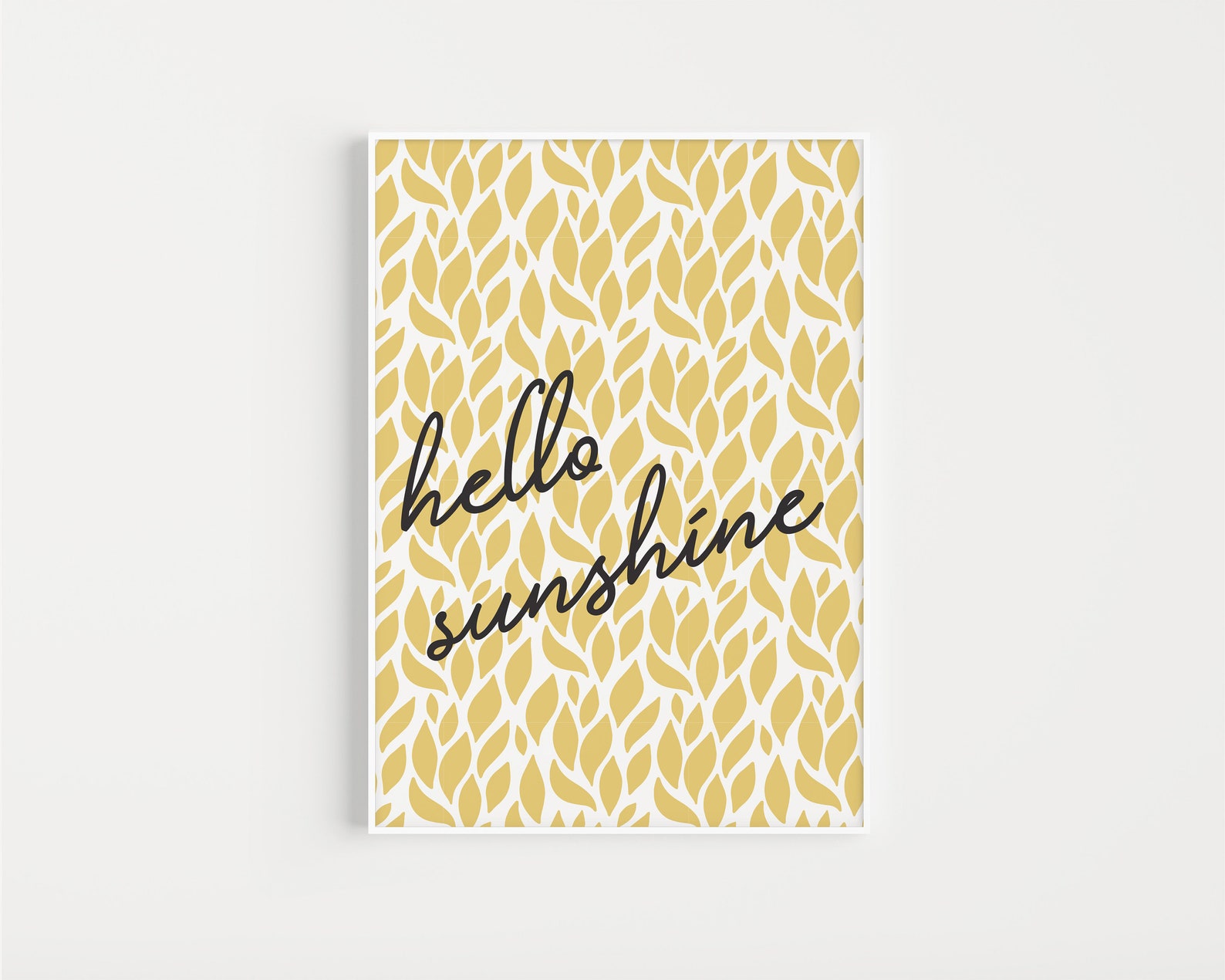 Hello Sunshine Printable Yellow Wall Art Wall Art Print - Etsy