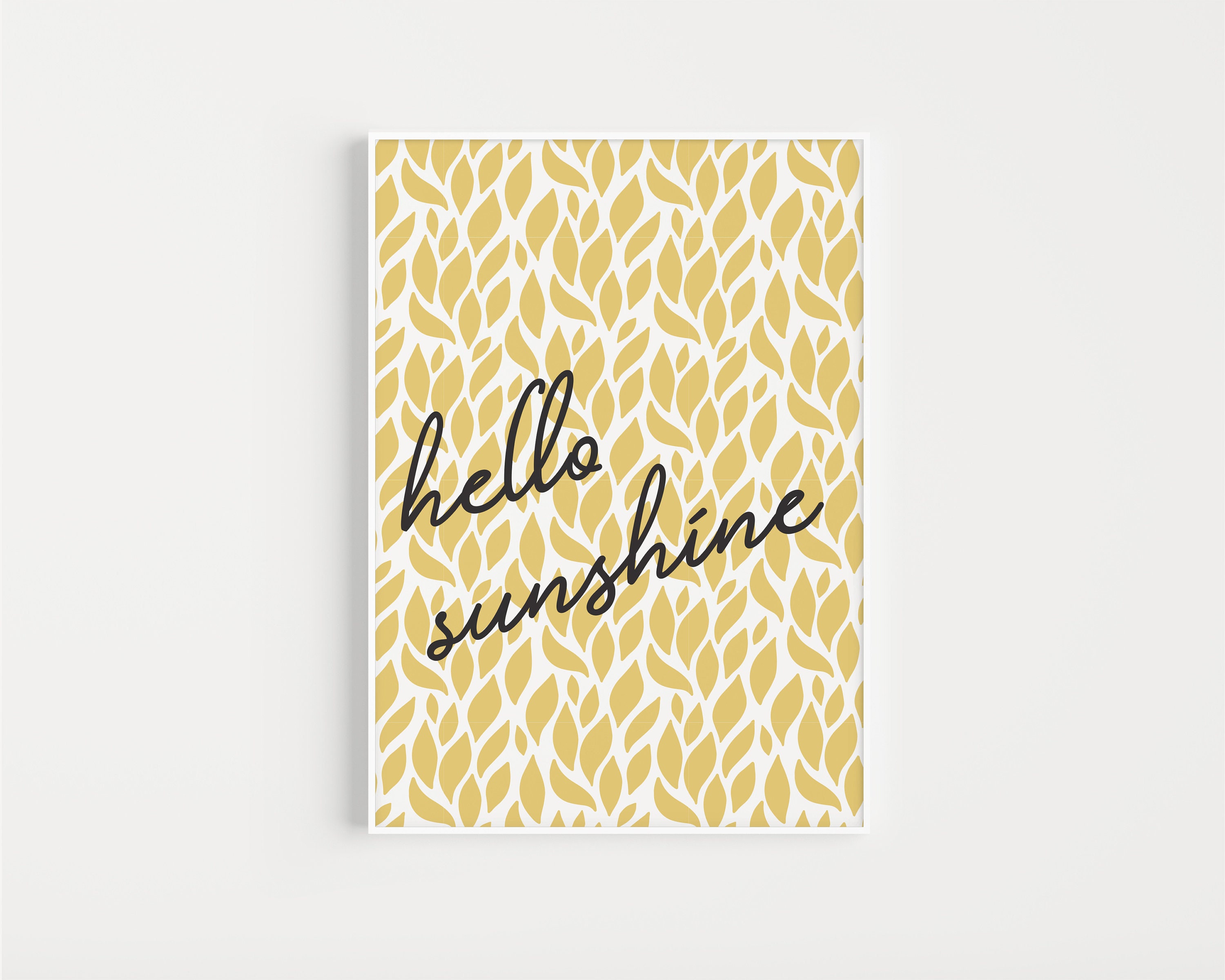 Hello Sunshine Printable Yellow Wall Art Wall Art Print - Etsy