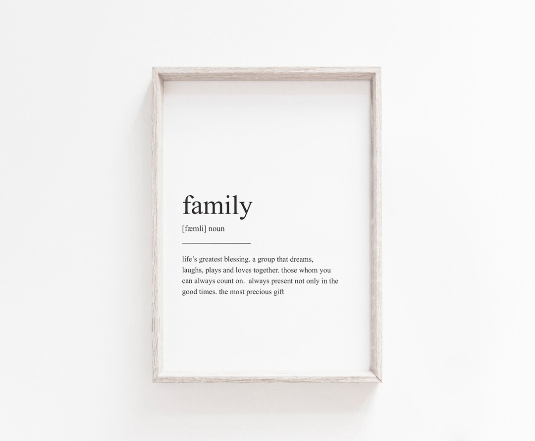 Printable Wall Art, Family Definition Print, Wall Art Prints, Instant ...