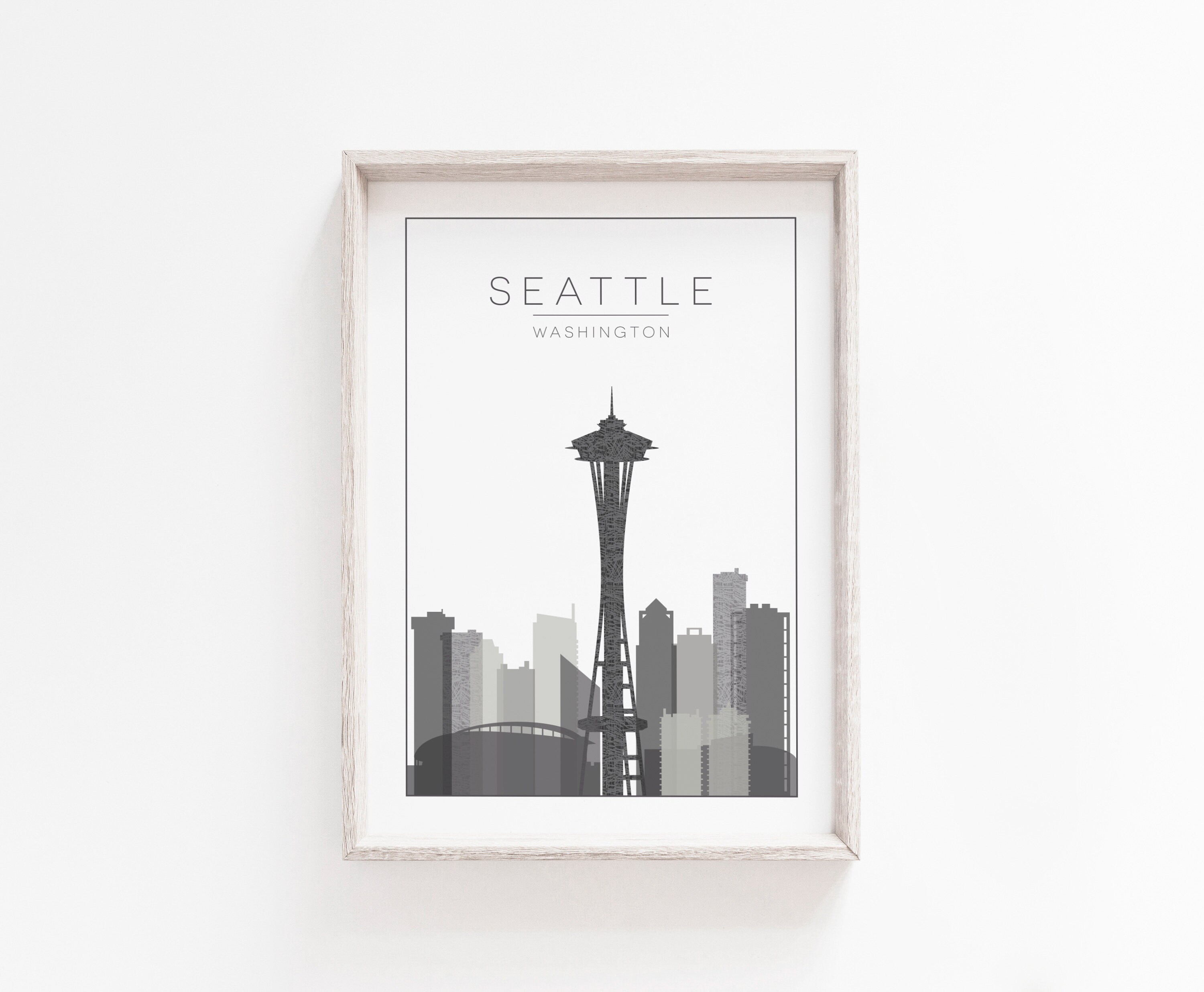 Seattle Wall Art Art Print Seattle Print Seattle Poster | Etsy