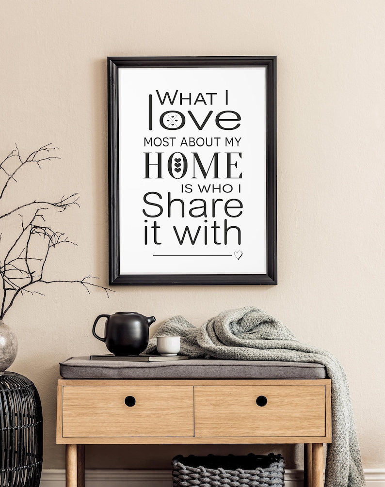 Printable Quote Wall Art Quote Prints Home Print Home | Etsy