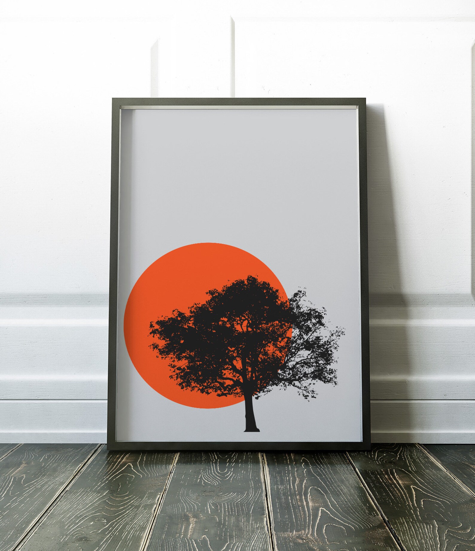 Printable Art, Wall Art Print, Grey Print, Instant Download, Tree Print ...
