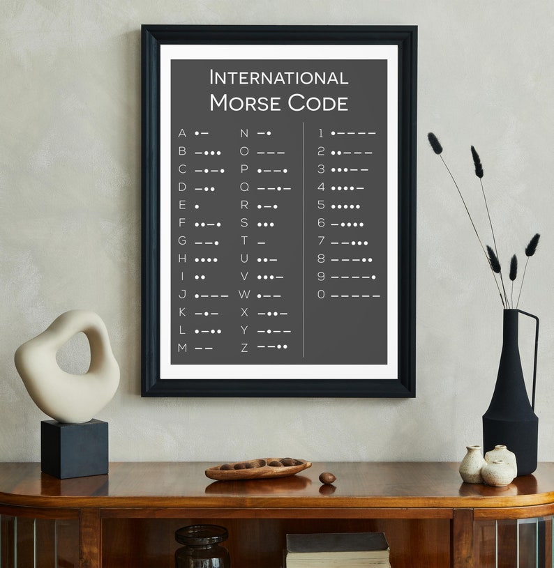 Morse Code Printable Wall Art Morse Code Print Printable - Etsy