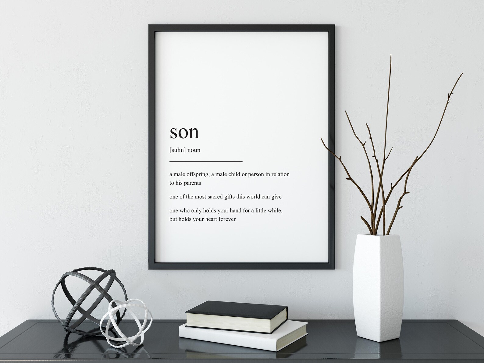 Son Definition, Son Gift, Printable Wall Art, Definition Prints, Wall ...