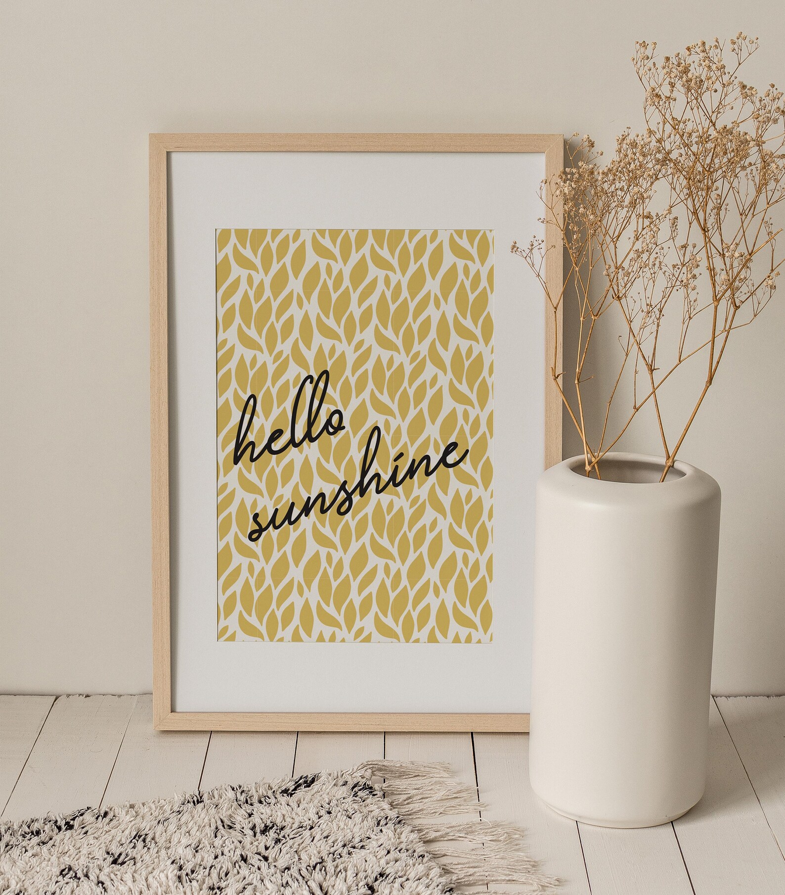 Hello Sunshine Printable Yellow Wall Art Wall Art Print - Etsy