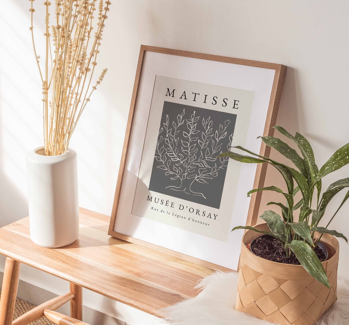 Henri Matisse Grey Print Tree Print Grey Matisse Print - Etsy