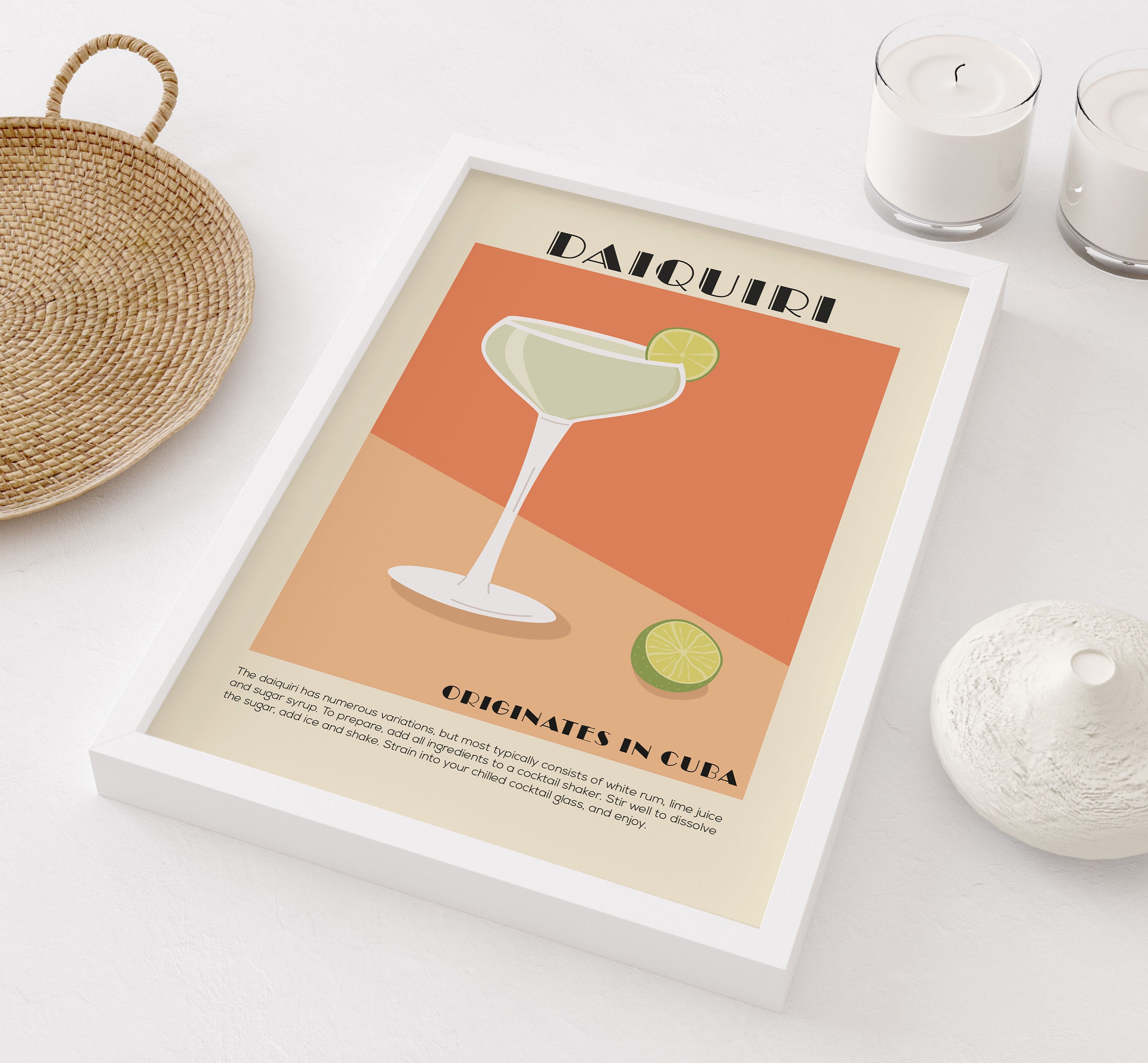 Daiquiri Print Printable Kitchen Print Cocktail Print Wall - Etsy