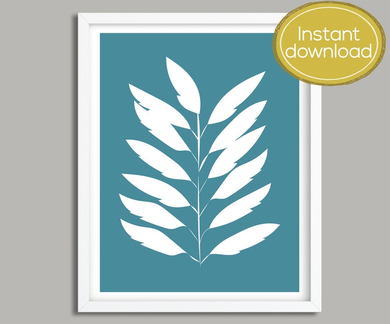 Printable Art Blue Wall Art Printables Wall Art Print | Etsy