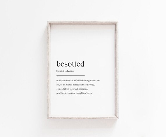 Besotted Definition Love Print Besotted Printable Love Wall | Etsy