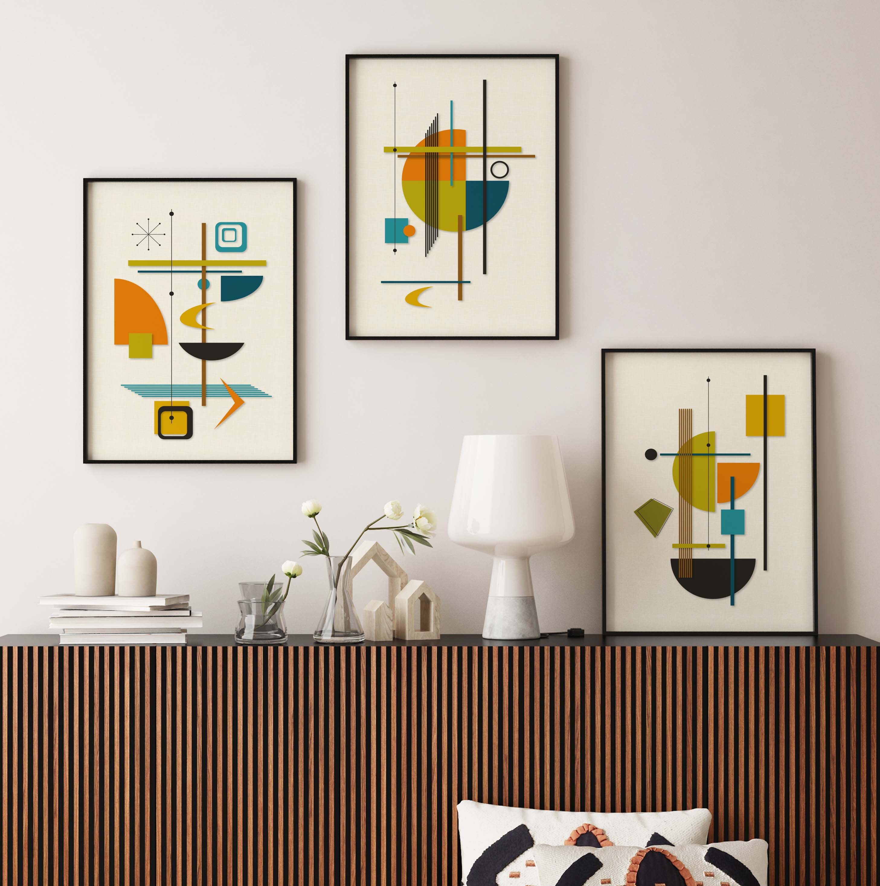 Set of Prints Mid Century Modern Prints Retro Prints Mid - Etsy