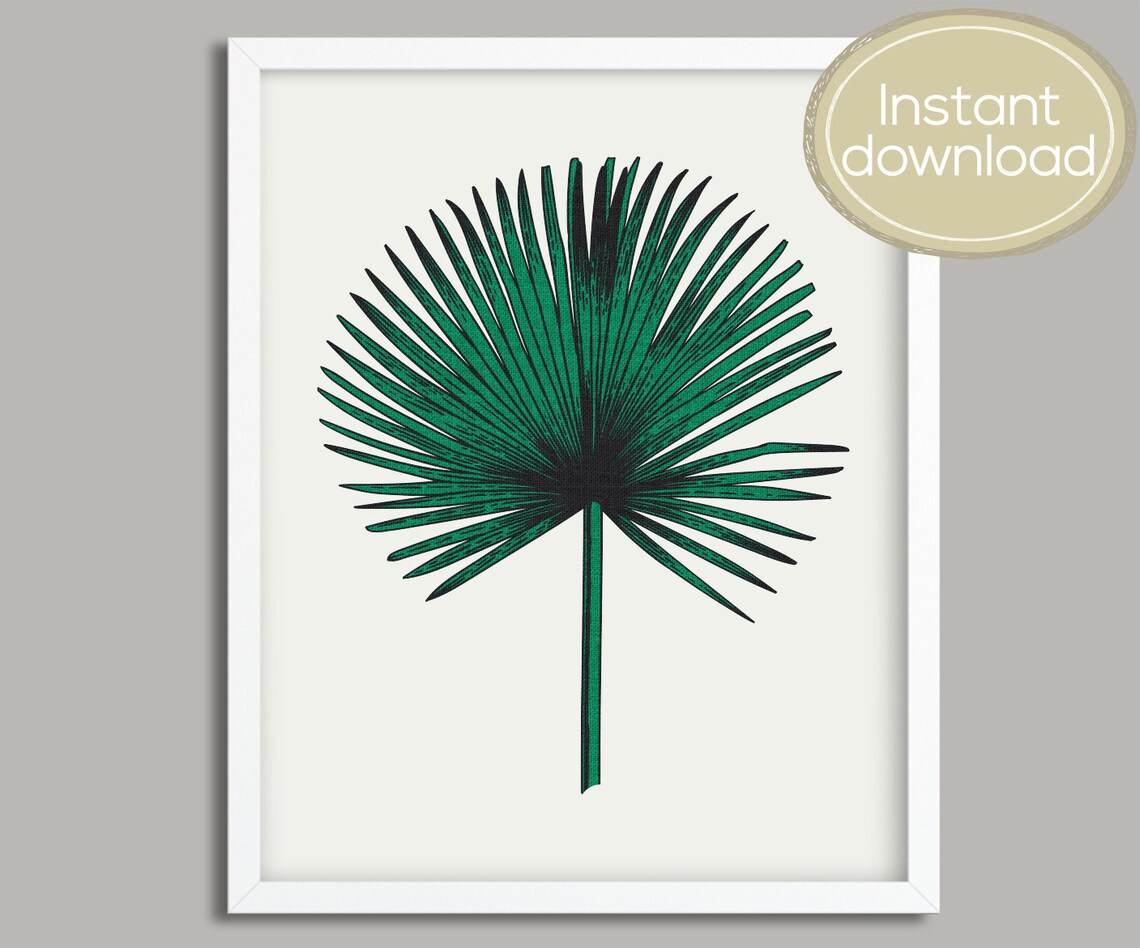 Botanical Print Green Art Print Botanical Printable - Etsy