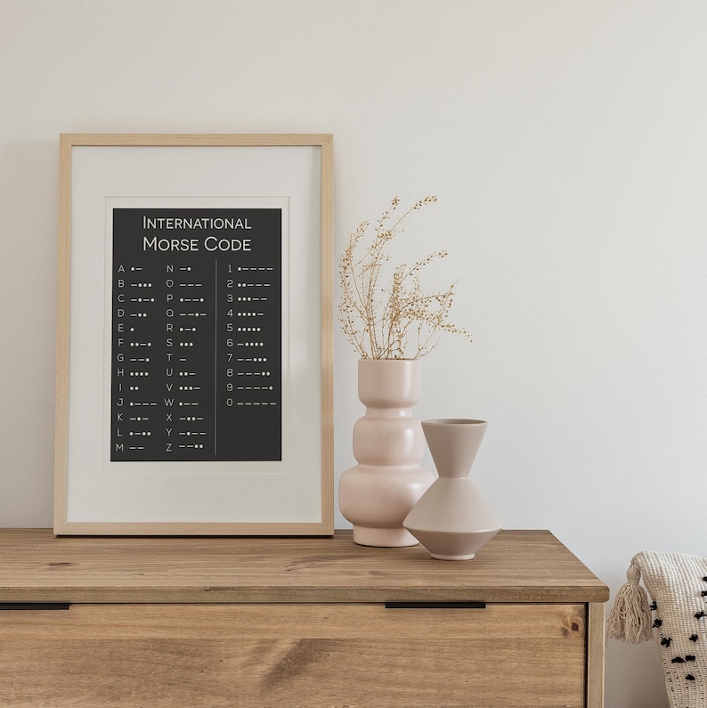 Morse Code Printable Wall Art Morse Code Print Printable - Etsy