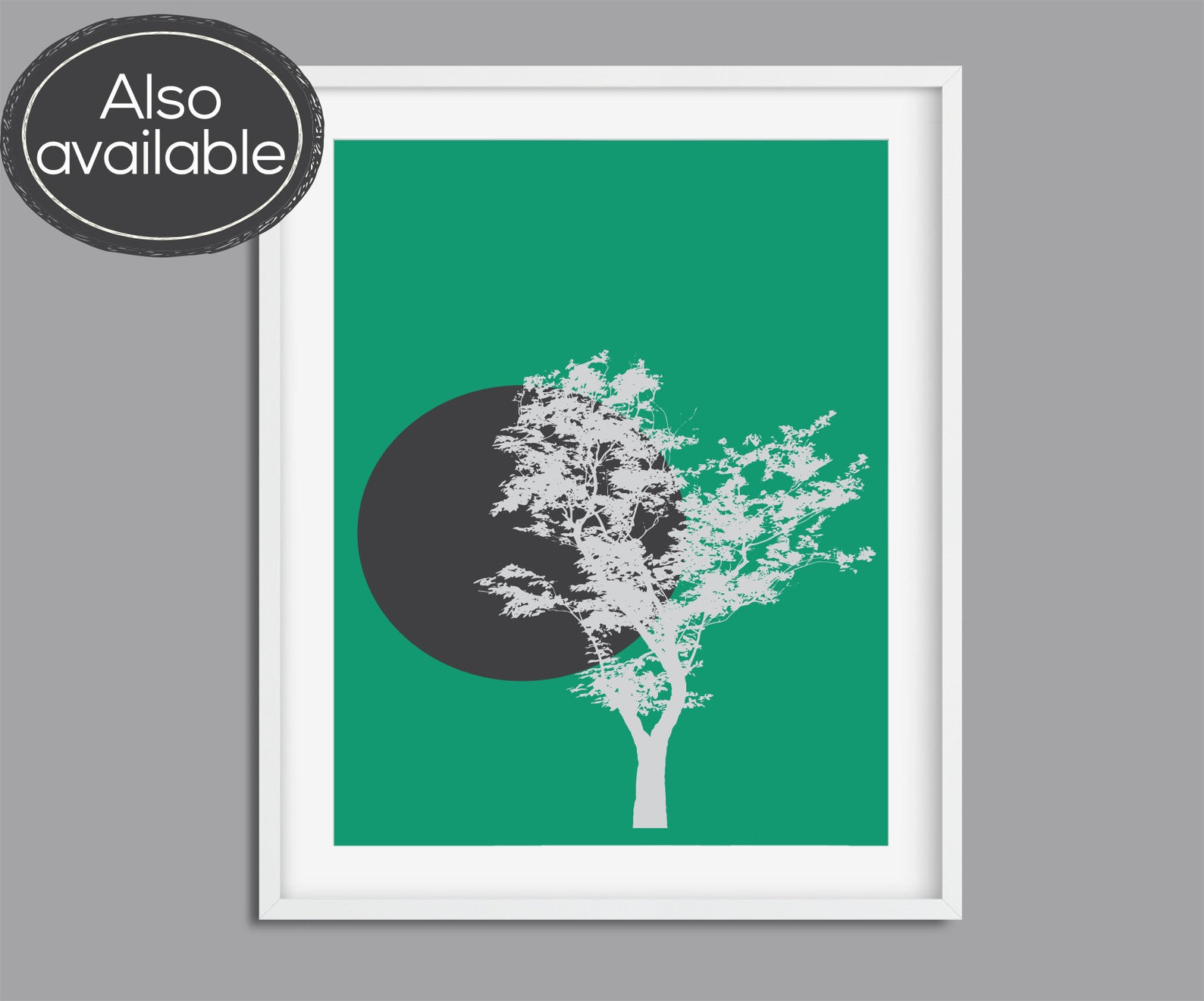 Printable Art, Wall Art Print, Grey Print, Instant Download, Tree Print ...