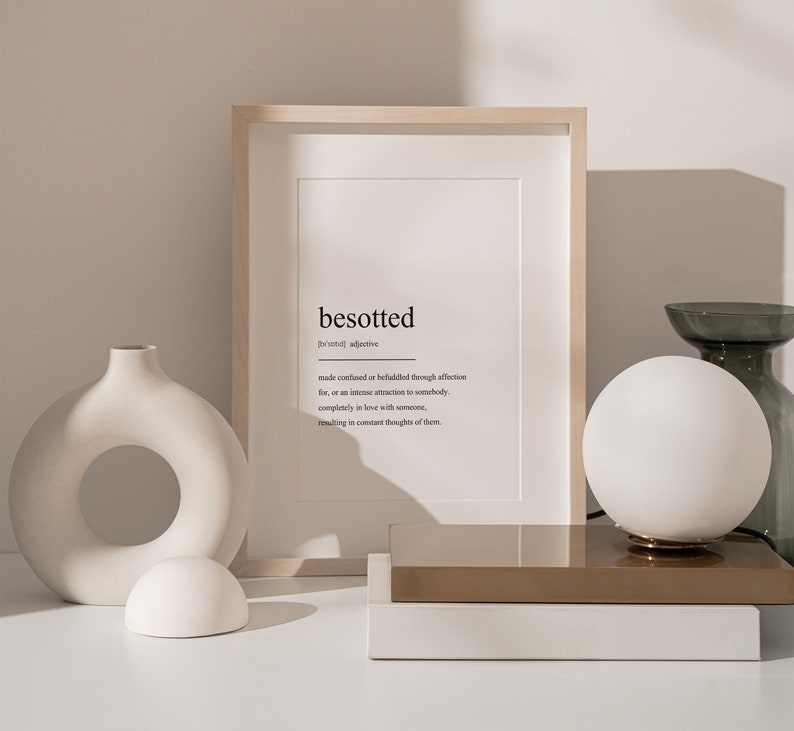 Besotted Definition Love Print Besotted Printable Love Wall - Etsy