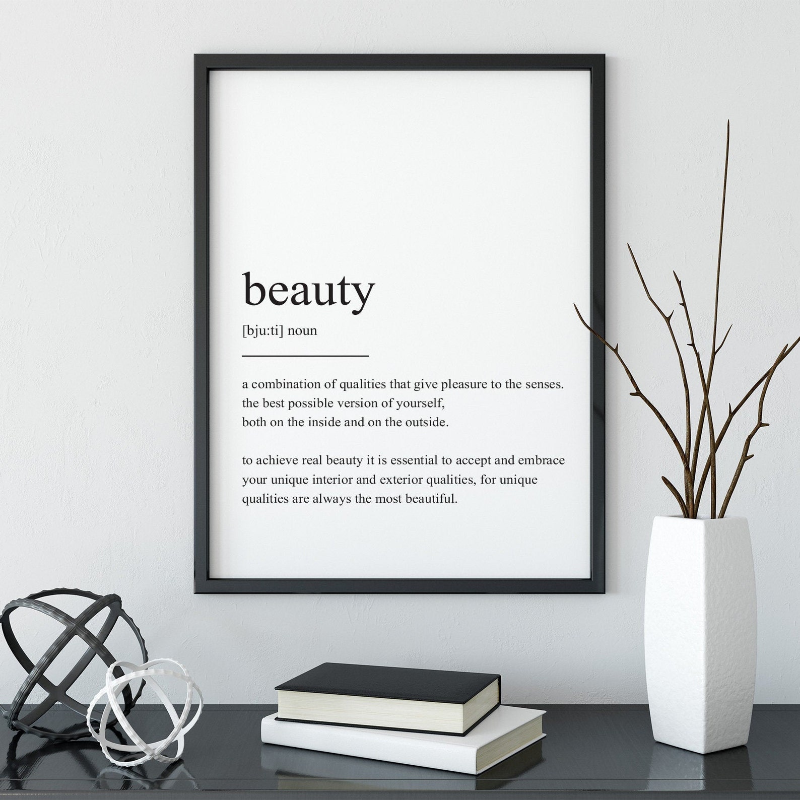 Beauty Definition, Printable, Wall Art, Printable Definition, Quote ...