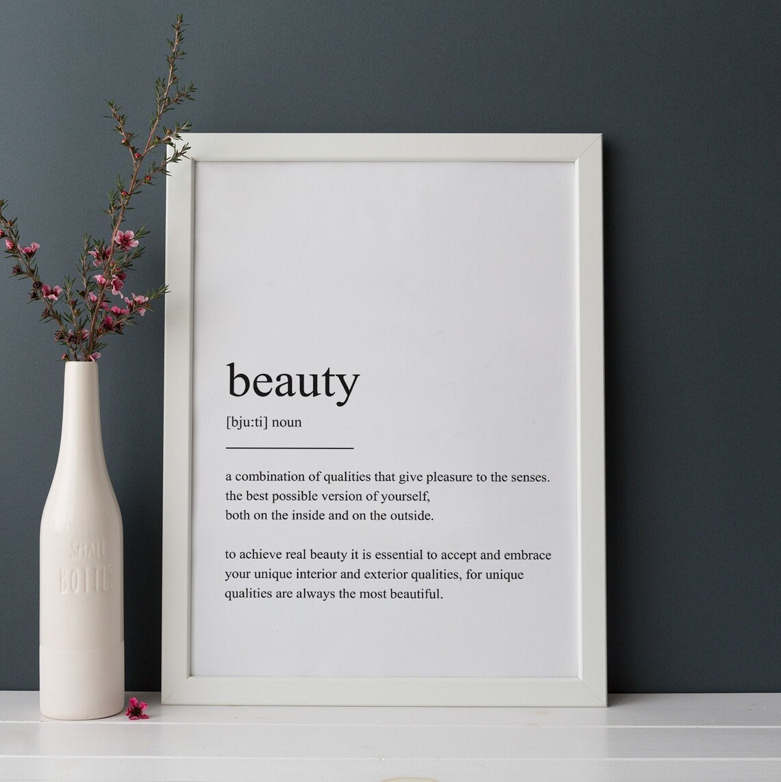 Beauty Definition, Printable, Wall Art, Printable Definition, Quote ...