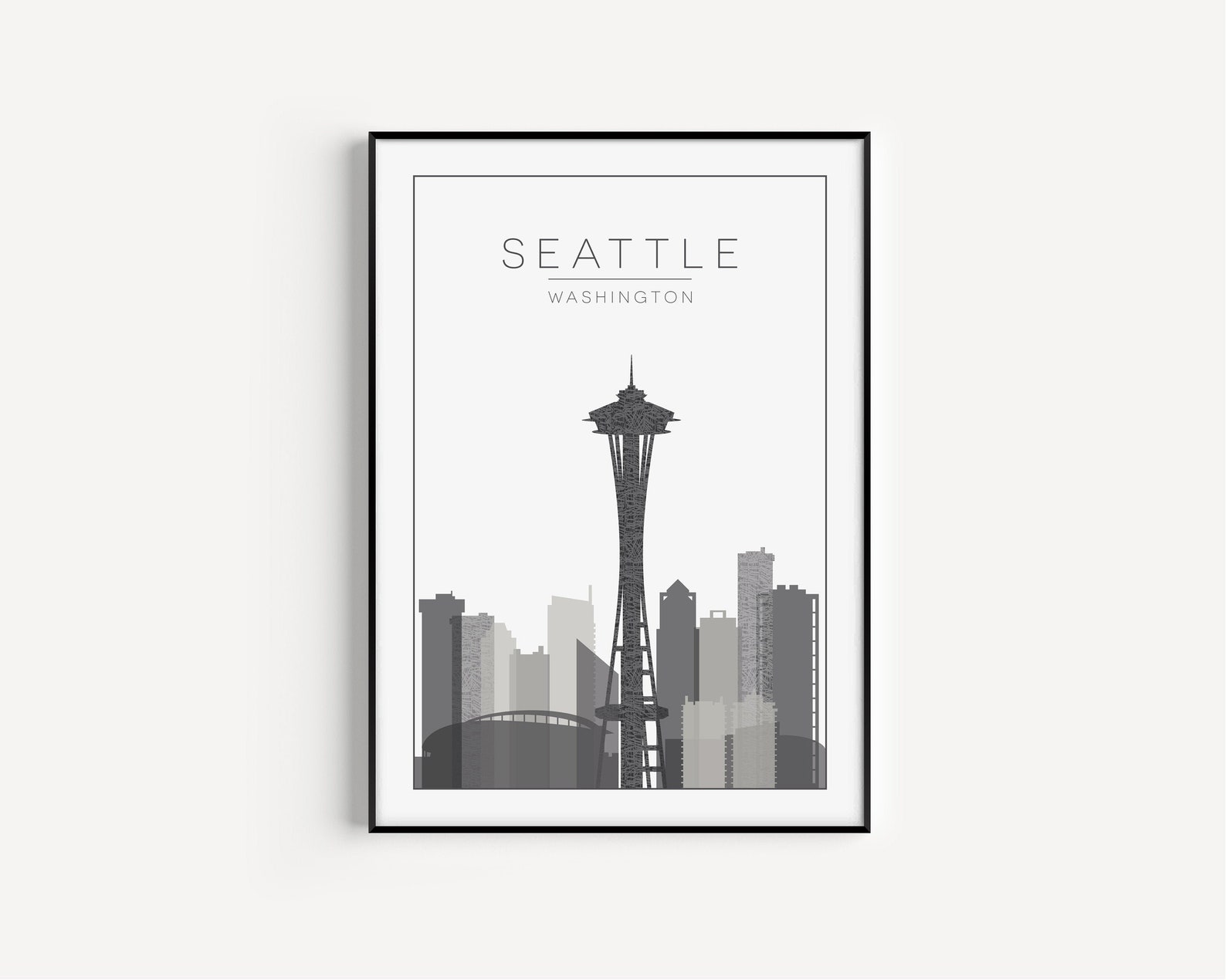 Seattle Wall Art Art Print Seattle Print Seattle Poster | Etsy