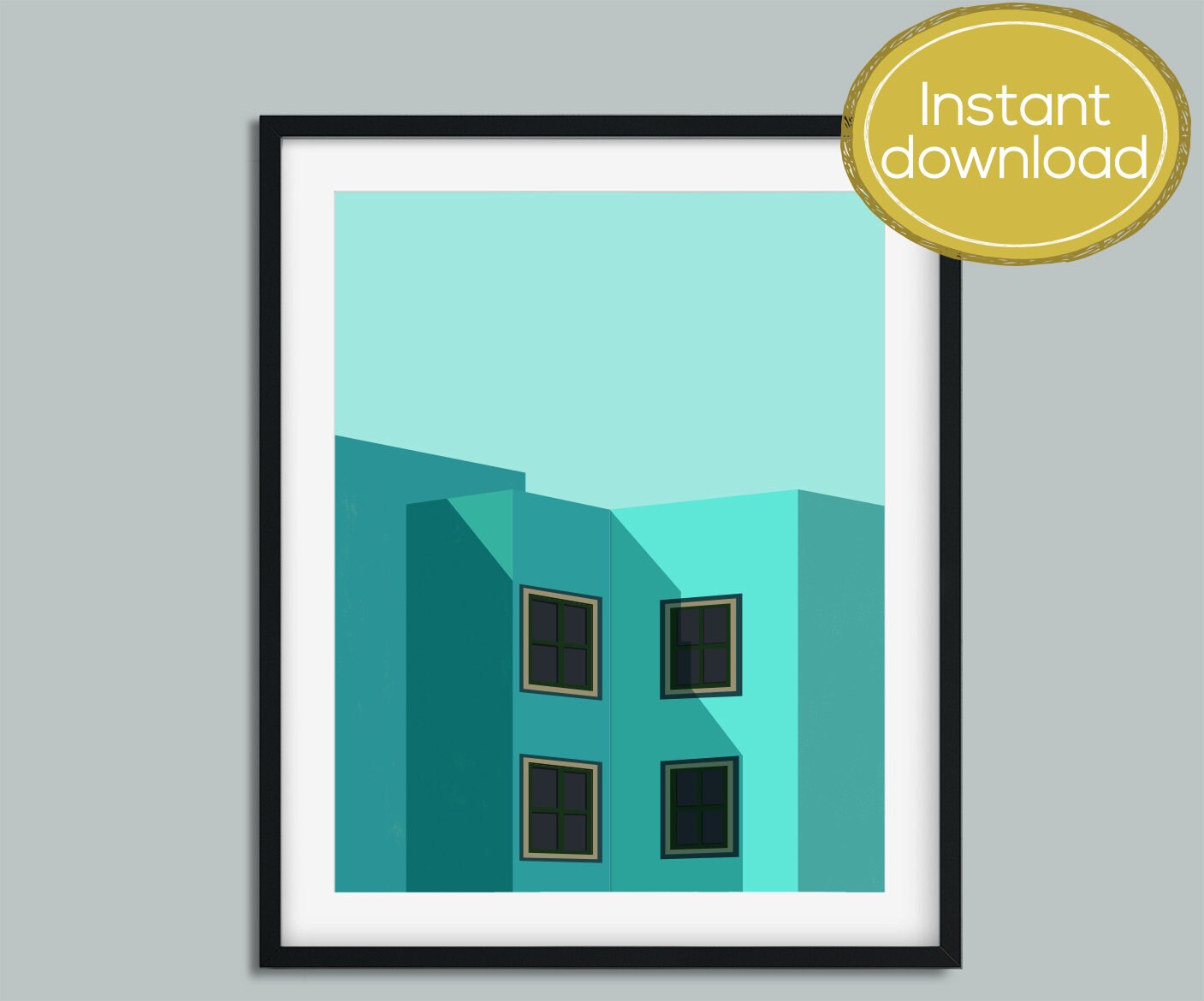 Printable Wall Art Architecture Poster House Print | Etsy