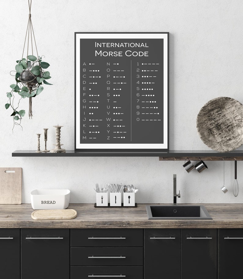 Morse Code Printable Wall Art Morse Code Print Printable - Etsy