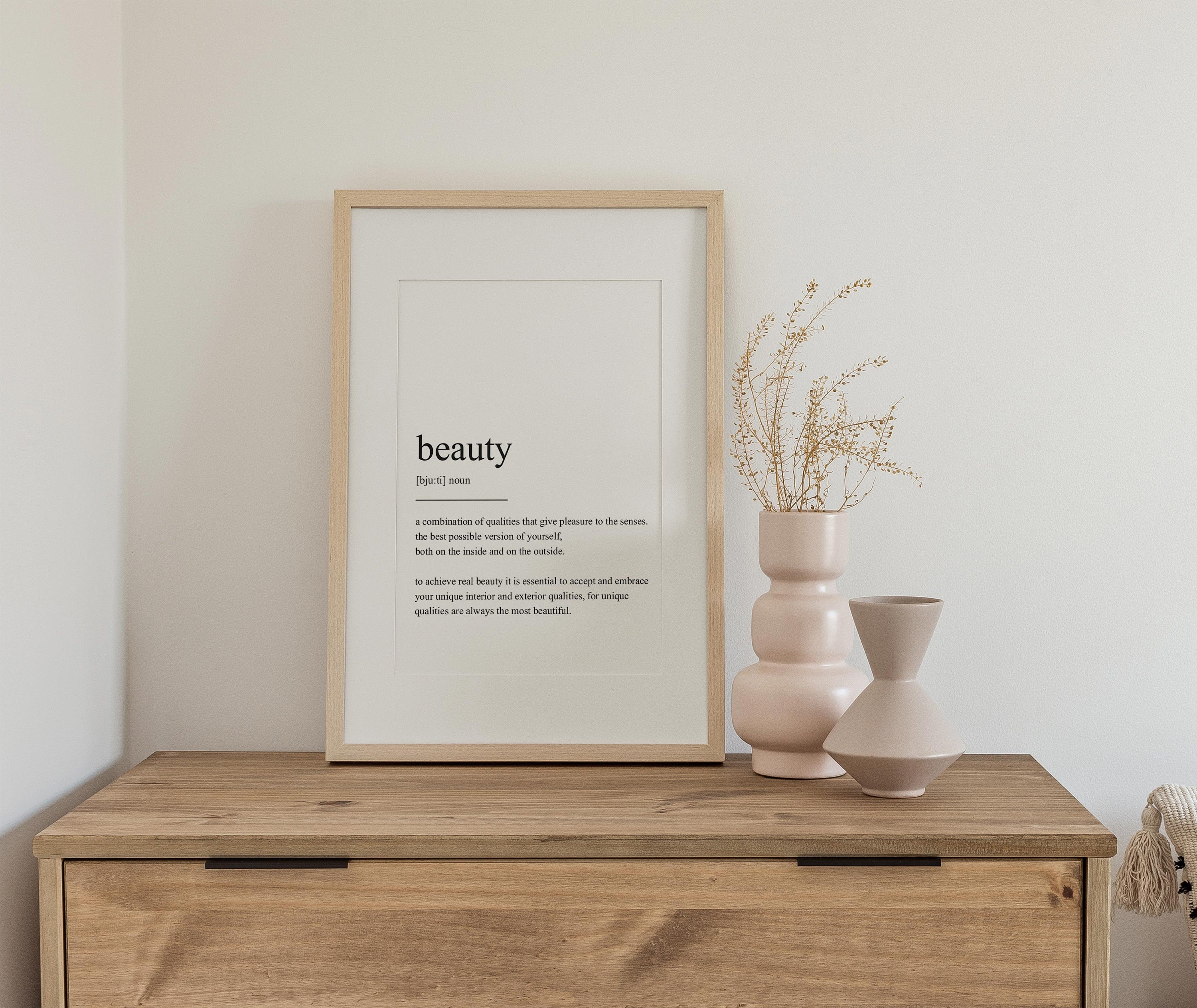Beauty Definition, Printable, Wall Art, Printable Definition, Quote ...