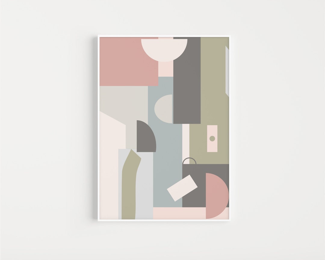 Geometric Print, Abstract Wall Art, Printable Art, Wall Art, Minimalist ...