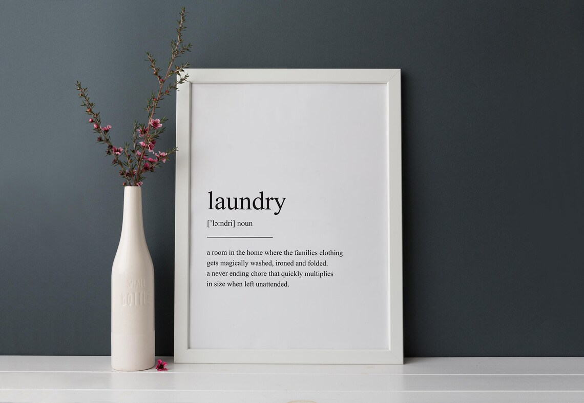 Laundry Printable Wall Art Laundry Laundry Definition Wall - Etsy