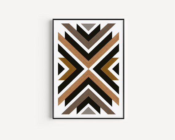Aztec Wall Art Aztec Wood Art Southwestern Print Wall Art - Etsy