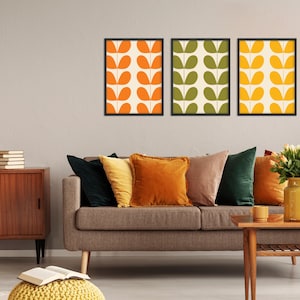 Yellow Print, Mid Century, Printable Art, Mid Century Print, Yellow ...