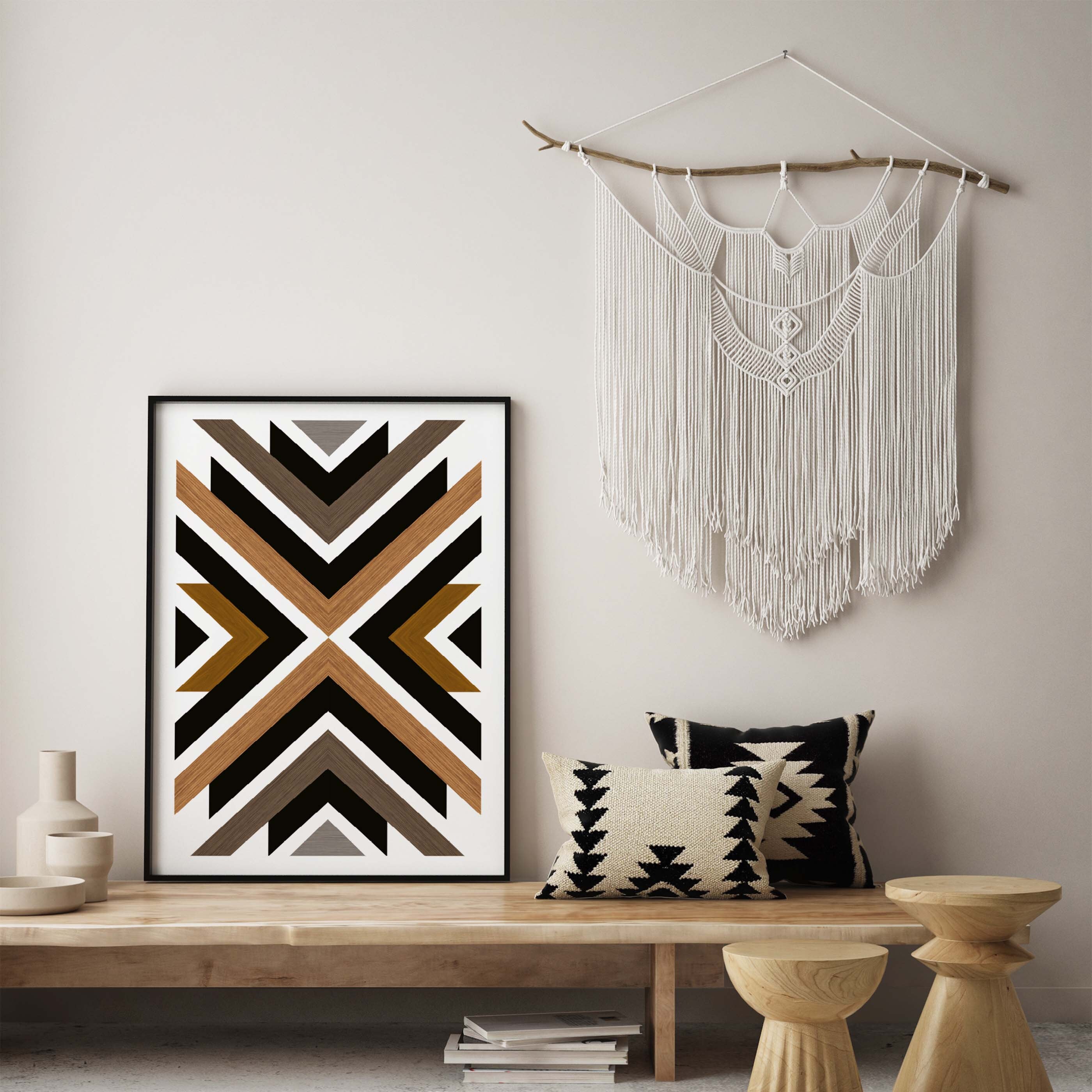 Aztec Wall Art Aztec Wood Art Southwestern Print Wall Art - Etsy