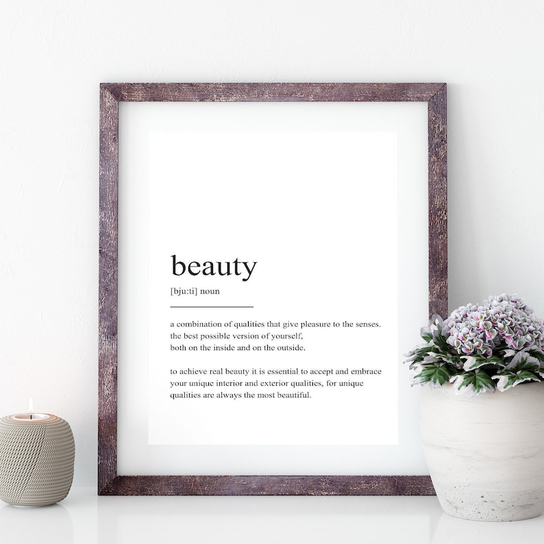 Beauty Definition Printable Wall Art Printable Definition | Etsy