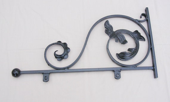 Wrought Iron Sign Bracket Hand Forged | Etsy UK