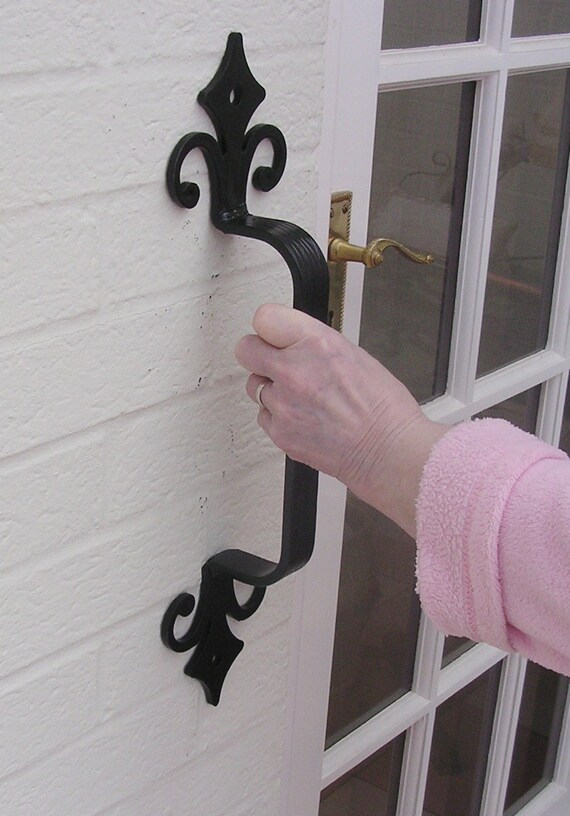 Wrought Iron Grab Rail / Door Handle - Etsy