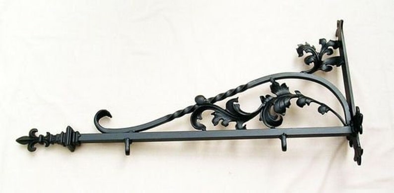 Wrought Iron Sign Bracket - Etsy