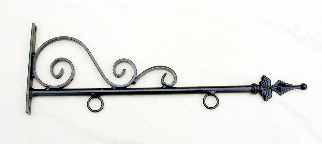 Wrought Iron Sign Bracket - Etsy