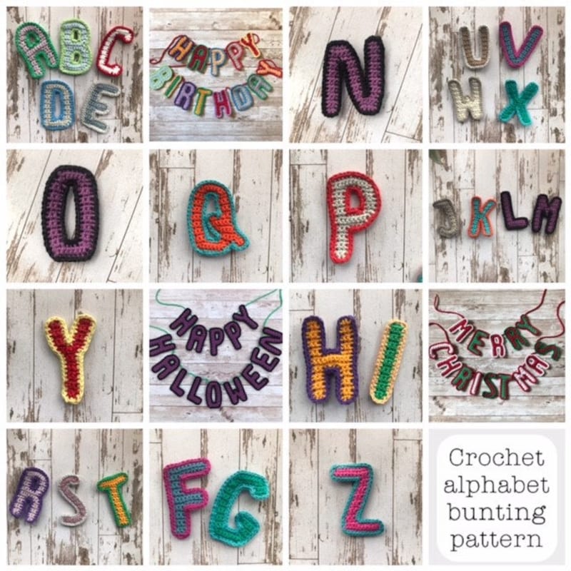 Crochet Alphabet Pattern - Etsy