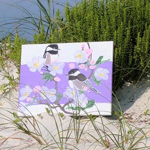 Chickadees Purple - Etsy
