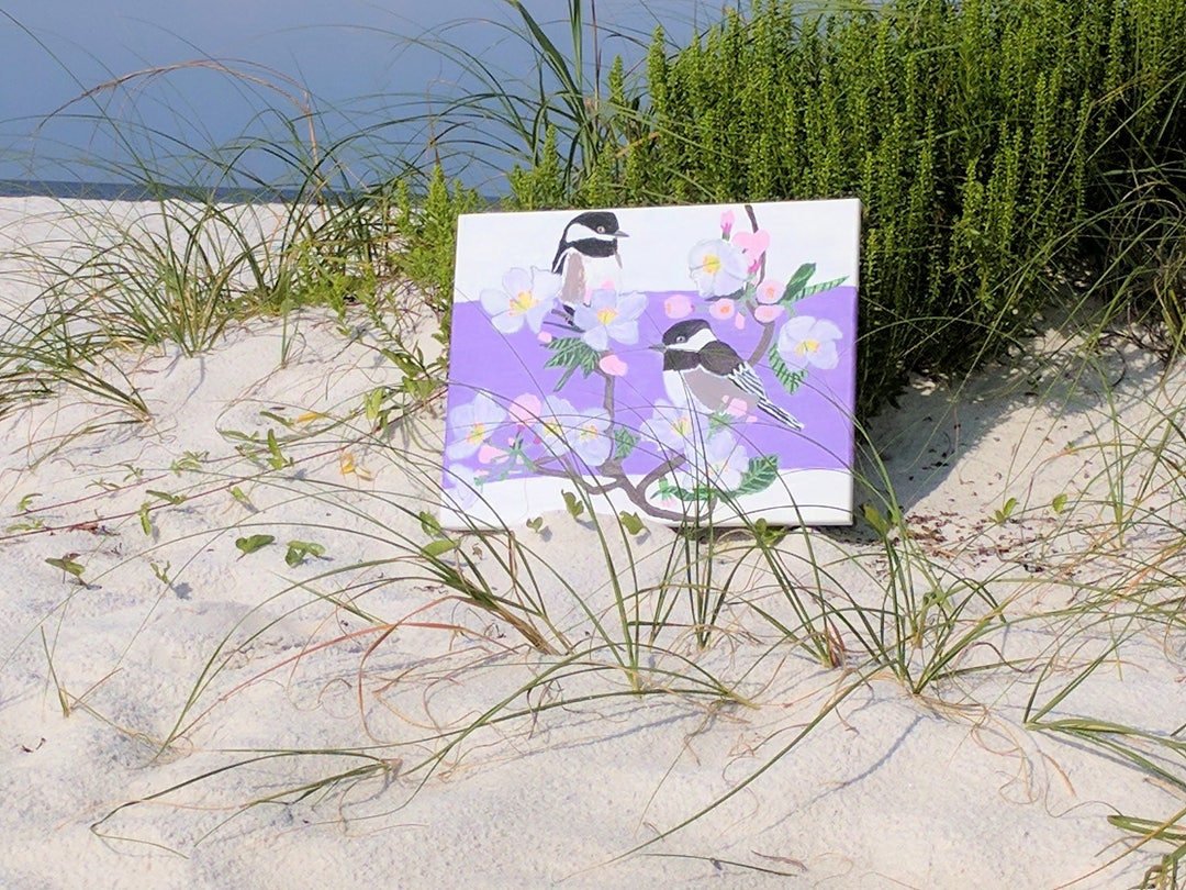 Chickadees Purple - Etsy