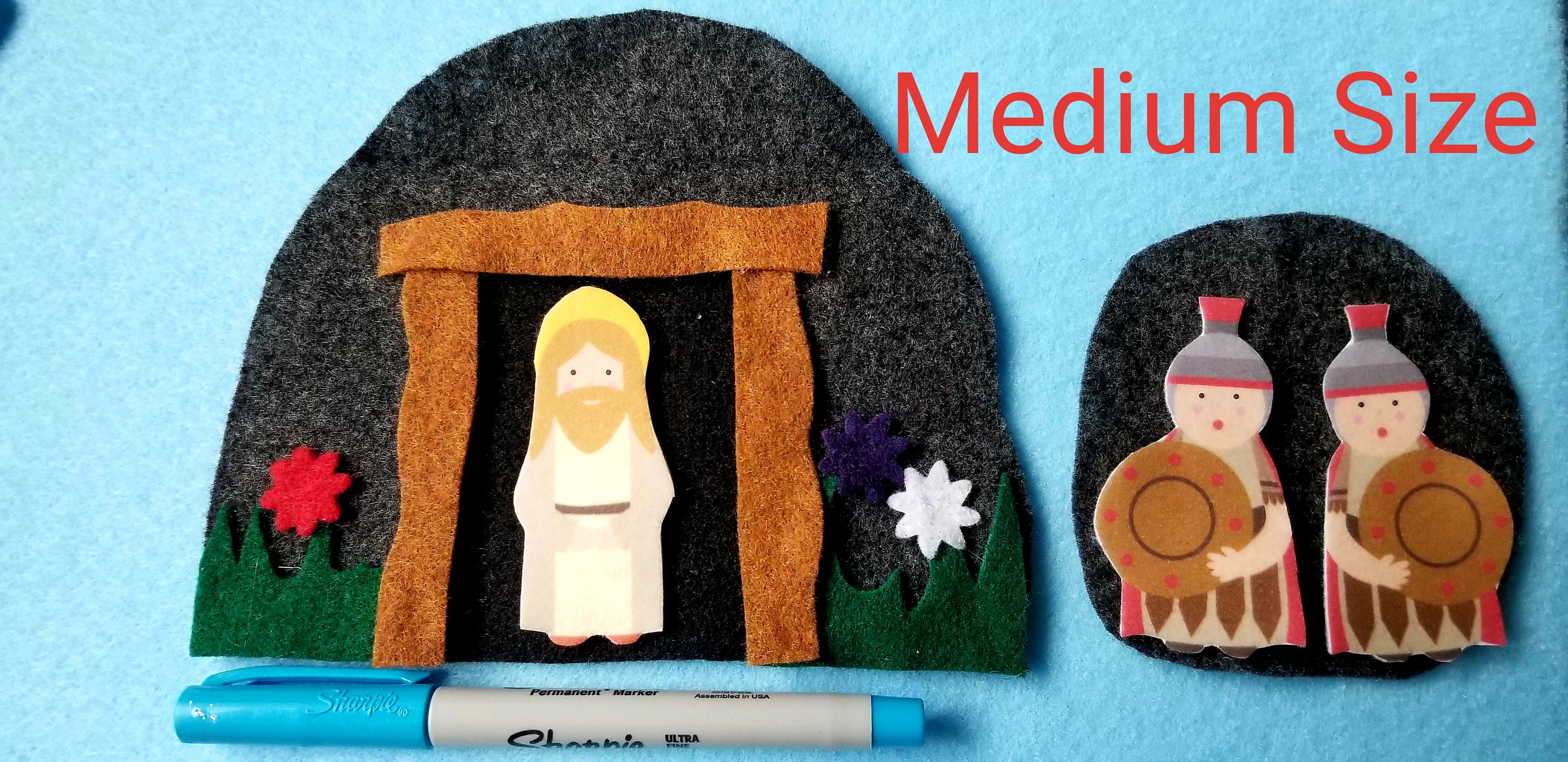Easter Resurrection Felt Story Large//easter Basket Stuffer//religious ...