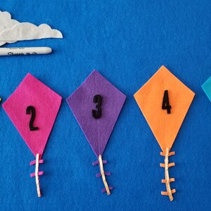 5 Little Kites Felt Stories//5 Kites Felt Stories//numbers Felt Stories ...