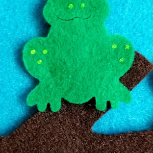 5 Speckled Frogs Felt Board Story Pieces, Counting Rhyme Activity - Etsy