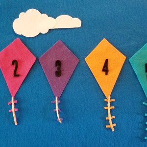 5 Little Kites Felt Stories//5 Kites Felt Stories//numbers Felt Stories ...