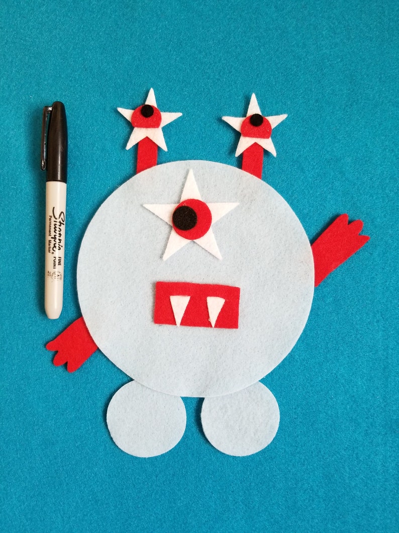 Shapes Felt Board Stories//halloween Monster Felt Board | Etsy