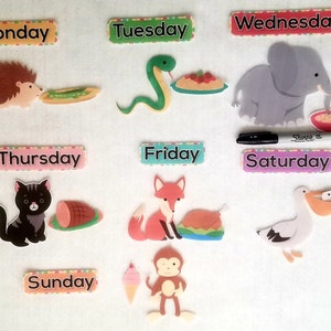 Today is Monday Felt Story 21 PIECES //days of the Week Flannel Story ...