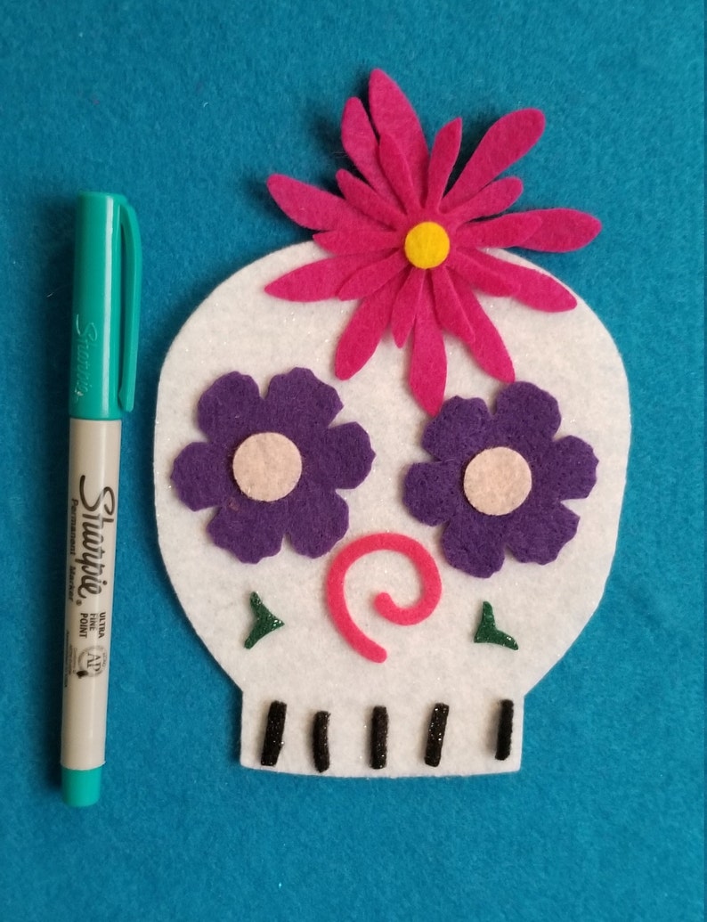 Felt Skull Kids Craft Kit//day of the Dead Celebration//die - Etsy