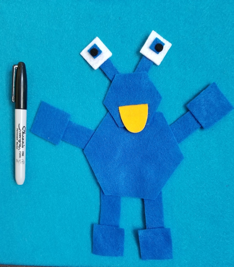 Shapes Felt Board Stories//halloween Monster Felt Board | Etsy