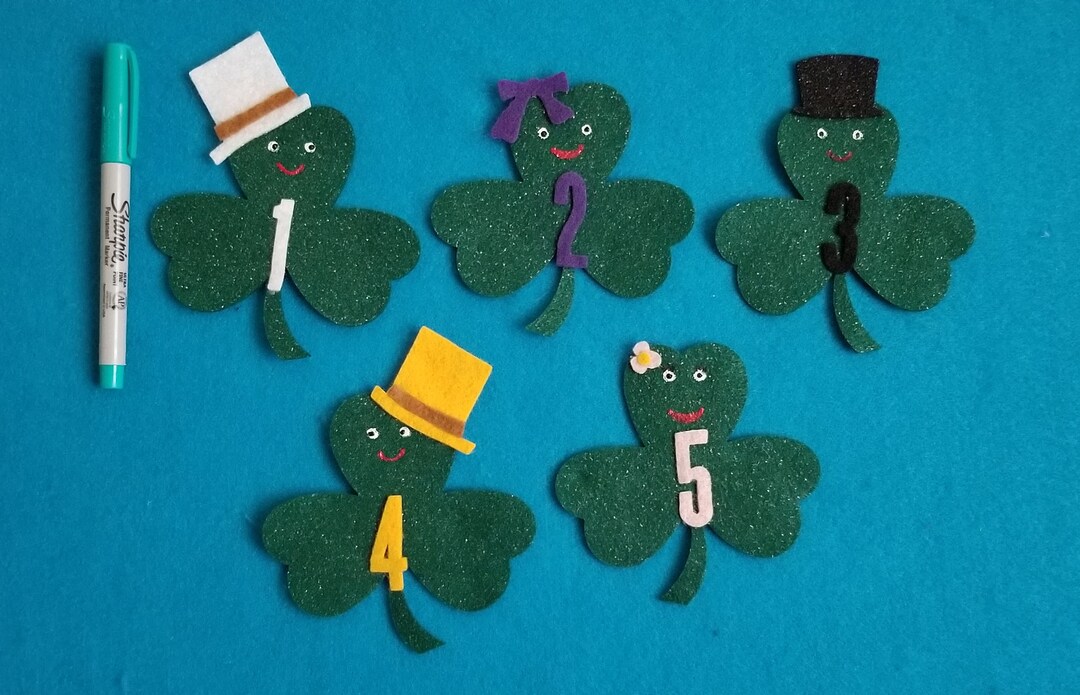 5 Green Shamrocks Felt Stories//5 Little Shamrocks// Felt Board Story ...