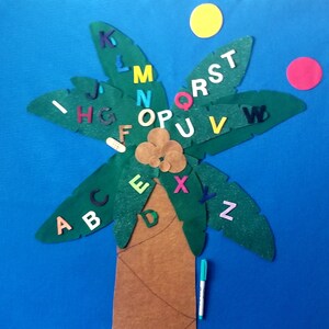 Chicka Coconut Tree 3 Sizes 18"- 3 & 5 Feet Hight//felt Board Stories ...