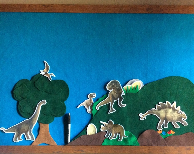 Dinosaur Felt Story Playscape Felt Scene / Children’s Flannel Board ...